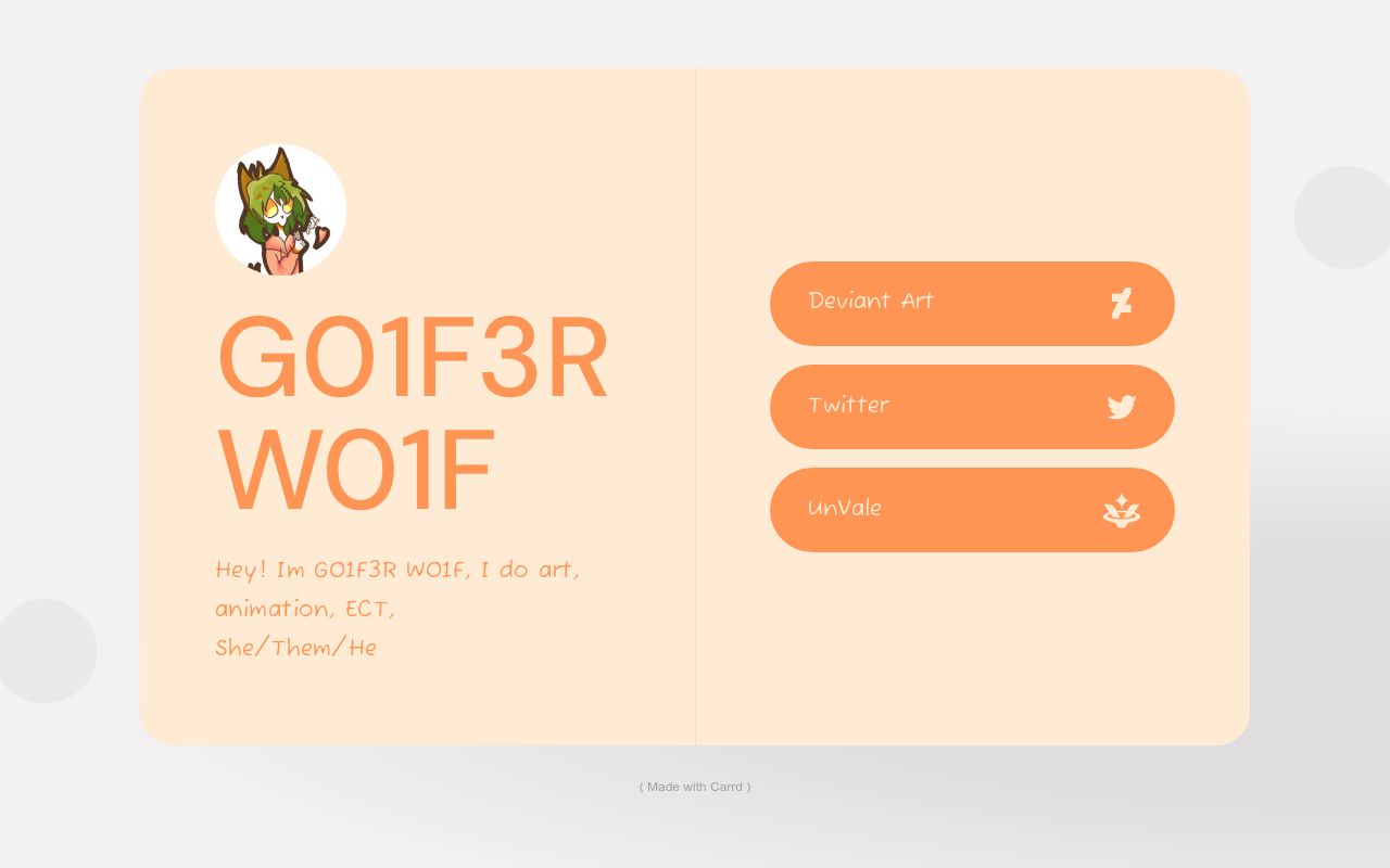 G01F3R W01F's Cardd